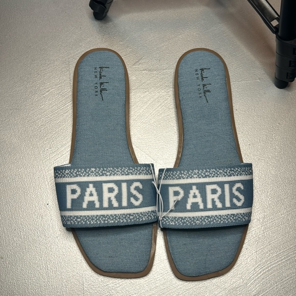 Nicole Miller | Shoes | New Nicole Miller New York Paris Slides Blue ...
